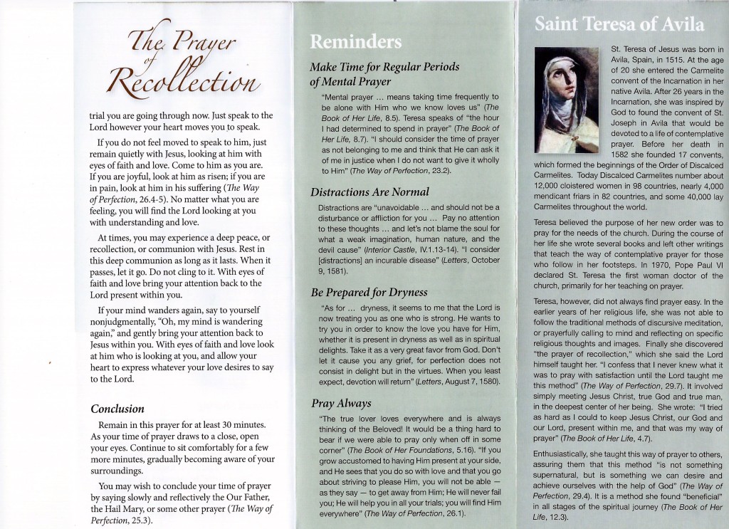 OCDS Prayers | OCDS Carmelites Barrington, RI